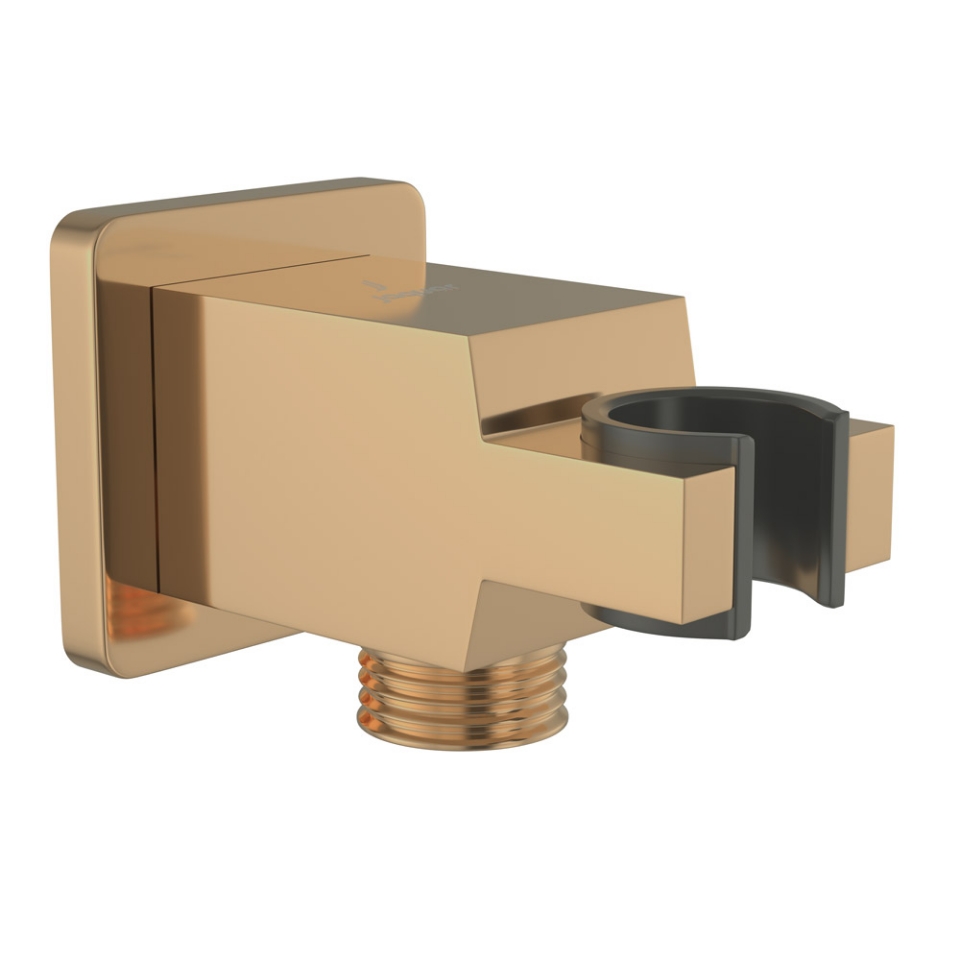 Square Auric Gold Hand Shower Wall Outlet in Sri Lanka | Jaquar